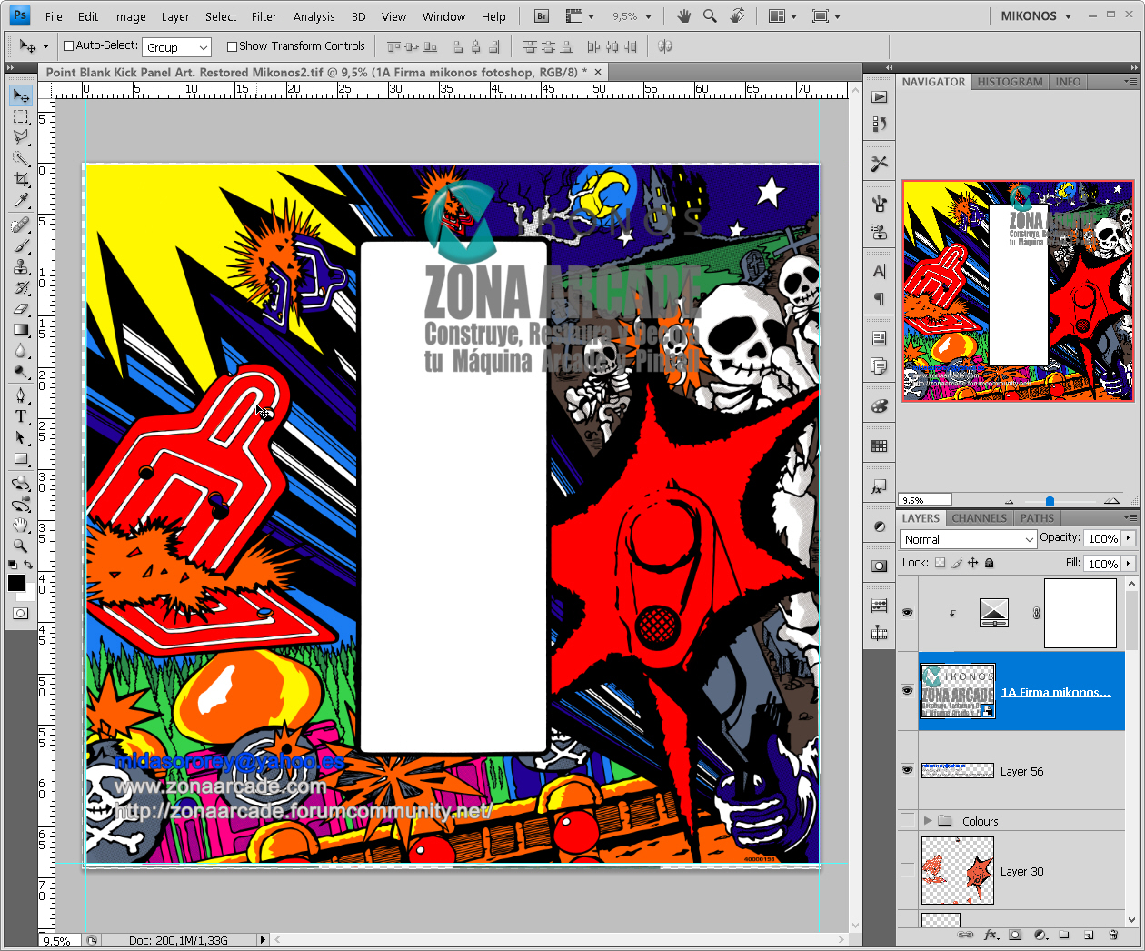 "POINT BLANK KICK PANEL - COIN DOOR ART 40000198" (NAMCO) arcade ...