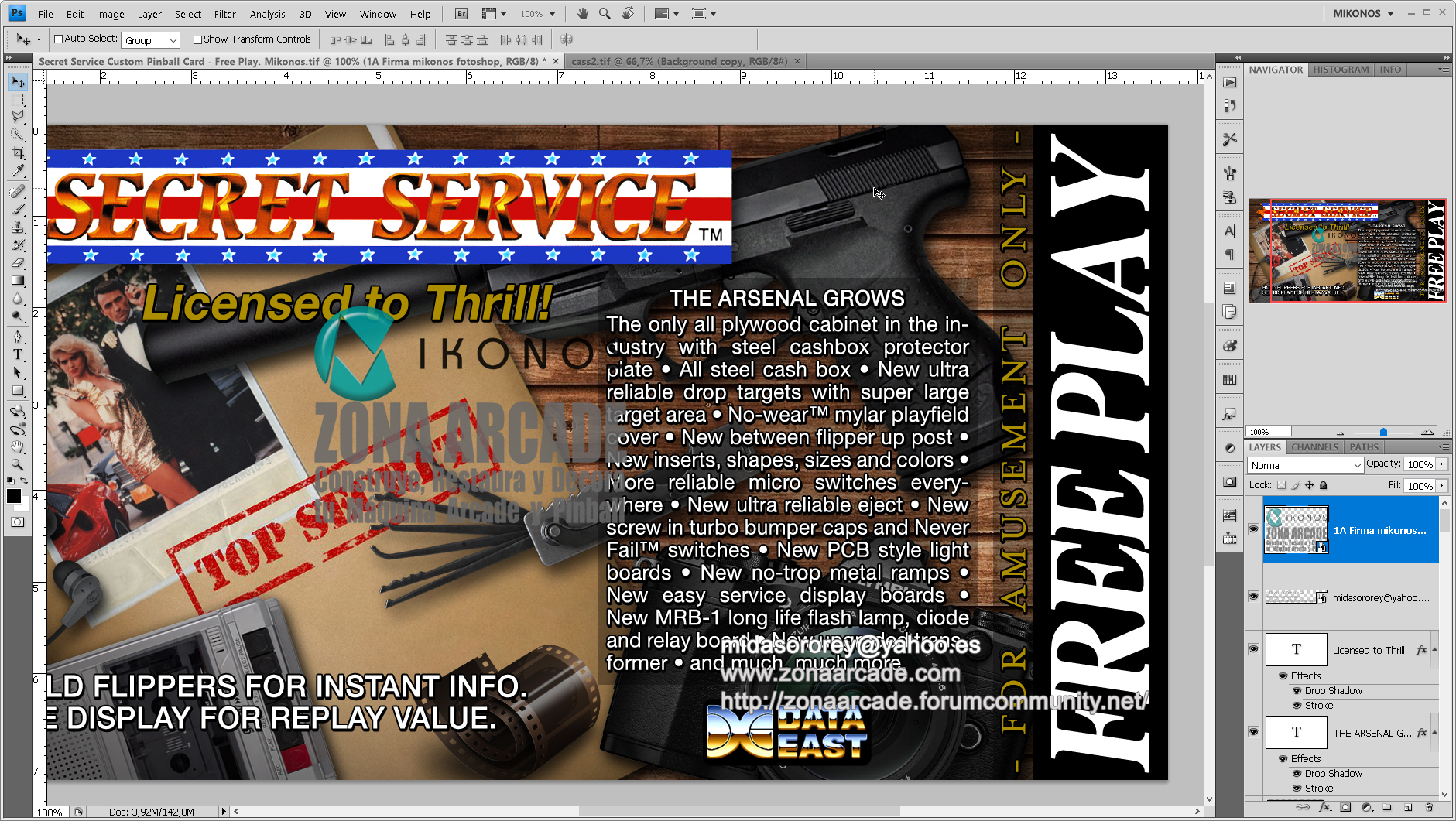 "Secret Service Pinball Cards Customized" (DATA EAST). Designed by Zona ...