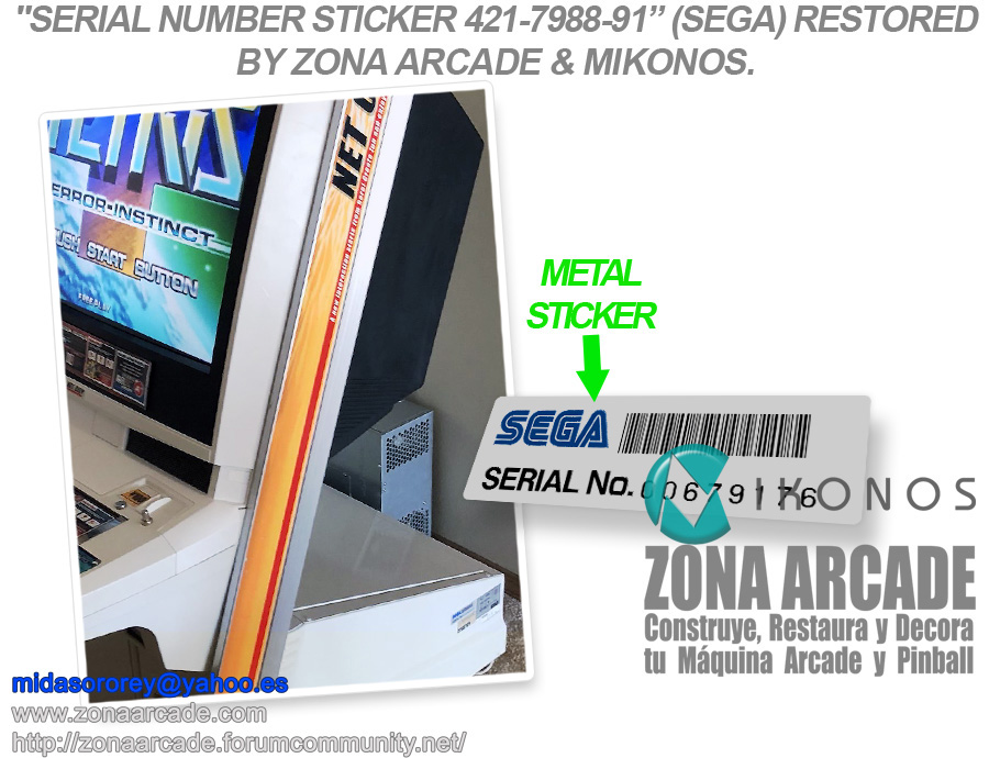 "NET CITY" (SEGA) Arcade Cabinet. Complete Artwork Set, Big Decals and ...