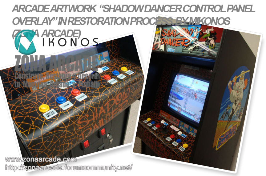 "SHADOW DANCER CONTROL PANEL OVERLAY / CPO" (SEGA) arcade artwork ...
