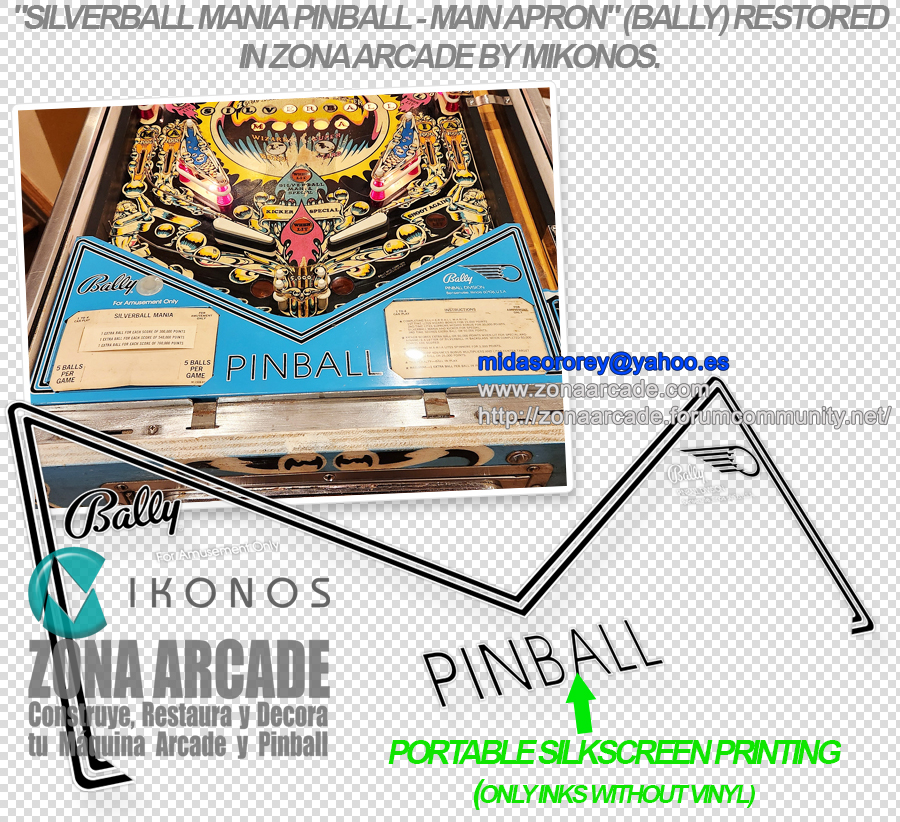 "SILVERBALL MANIA PINBALL APRONS" (BALLY) artworks restored by Zona ...
