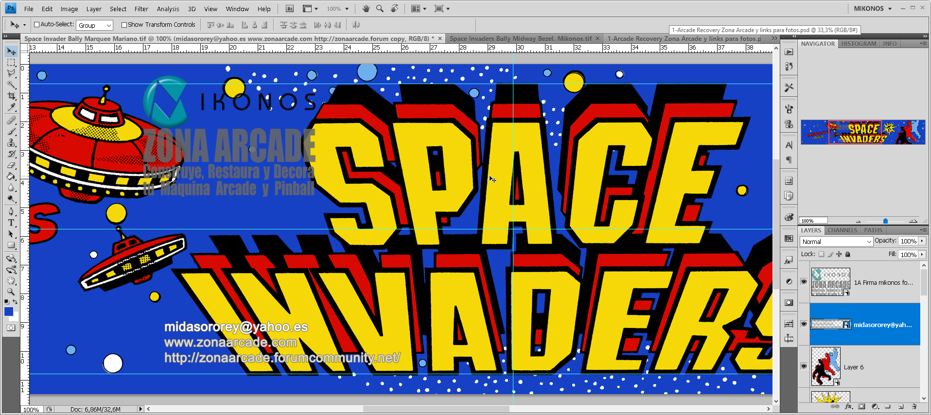 Proyecto de decoración "Space Invaders" (BALLY/MIDWAY) para el usuario ...