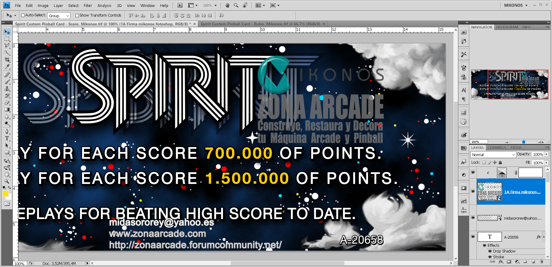 "Spirit Custom Pinball Cards" (GOTTLIEB). Designed by Zona Arcade and ...