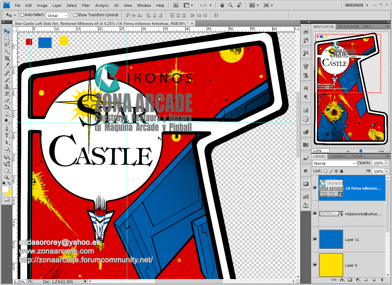 "STAR CASTLE SIDE ARTS" (CINEMATRONICS) arcade artwork in restoration ...