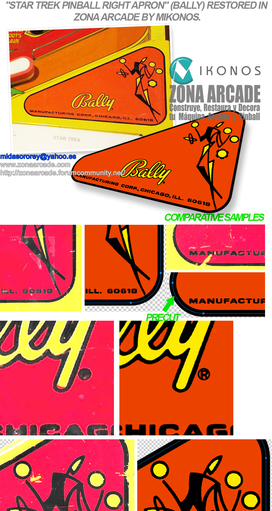 "STAR TREK PINBALL APRONS" (BALLY) scanned artwork files in restoration ...