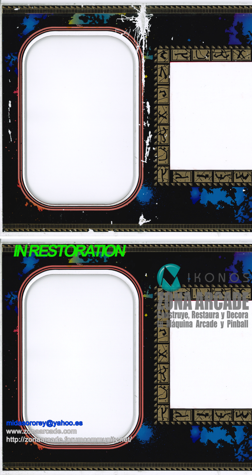 "STARGATE PINBALL SPEAKER PANEL ART+PLASTIC" (GOTTLIEB) reproduction ...