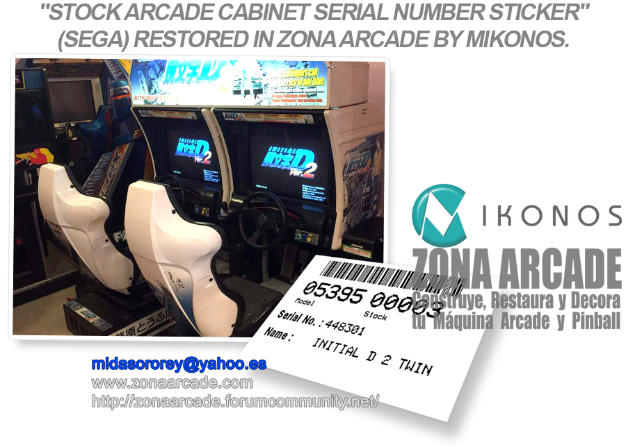 "SEGA STOCK SERIAL NUMBER STICKER" (SEGA) for Naomi 2 and other arcade ...
