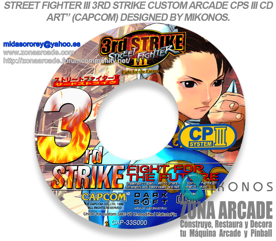 "STREET FIGHTER III 3RD STRIKE CUSTOM CPS3 CD ART" (CAPCOM) designed by Mikonos for "Tovar" user