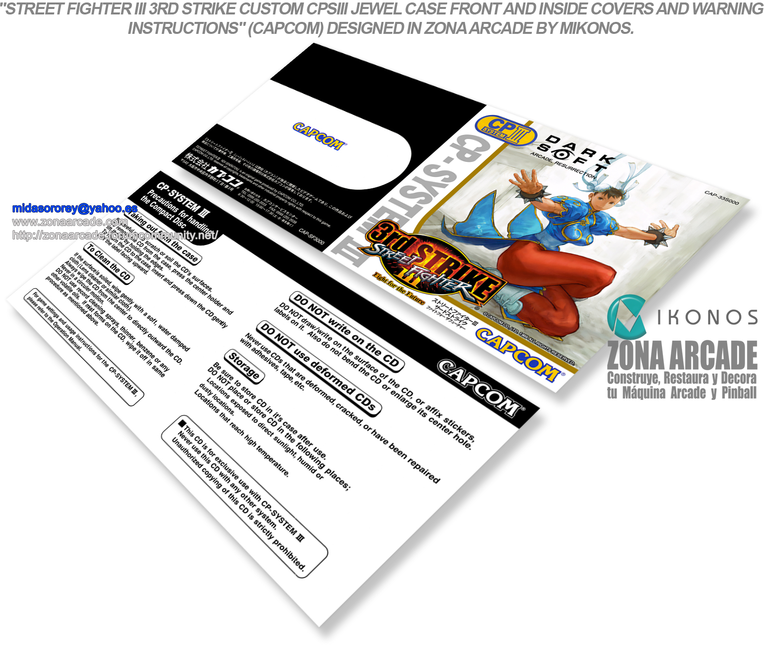 "STREET FIGHTER III 3RD STRIKE CUSTOM CPS3 CD ART" (CAPCOM) designed by ...