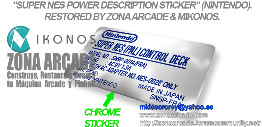"SUPER NES POWER DESCRIPTION STICKER" (NINTENDO) european ver. artwork ...