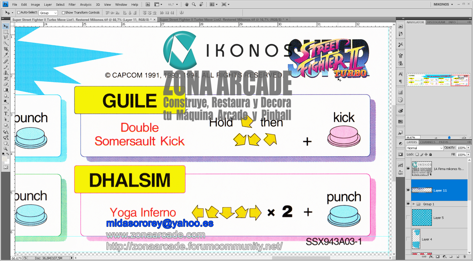 "SUPER STREET FIGHTER II TURBO MOVE LIST 1 SSX943A03-1" (CAPCOM) eng ...