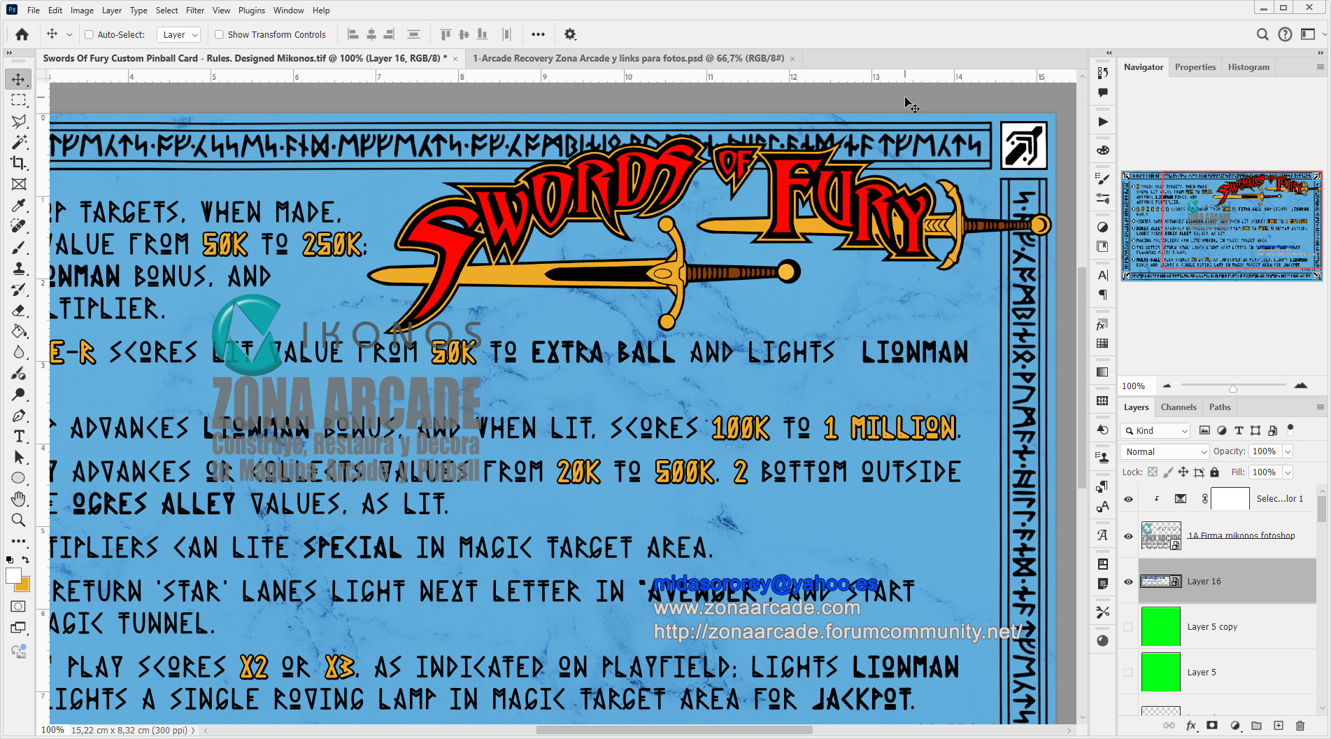 "Swords Of Fury Pinball Custom Cards" (WILLIAMS). Designed by Zona ...
