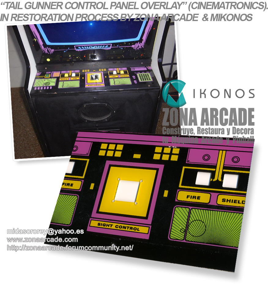 Tenemos "TAIL GUNNER CONTROL PANEL OVERLAY" (CINEMATRONICS) escaneado ...
