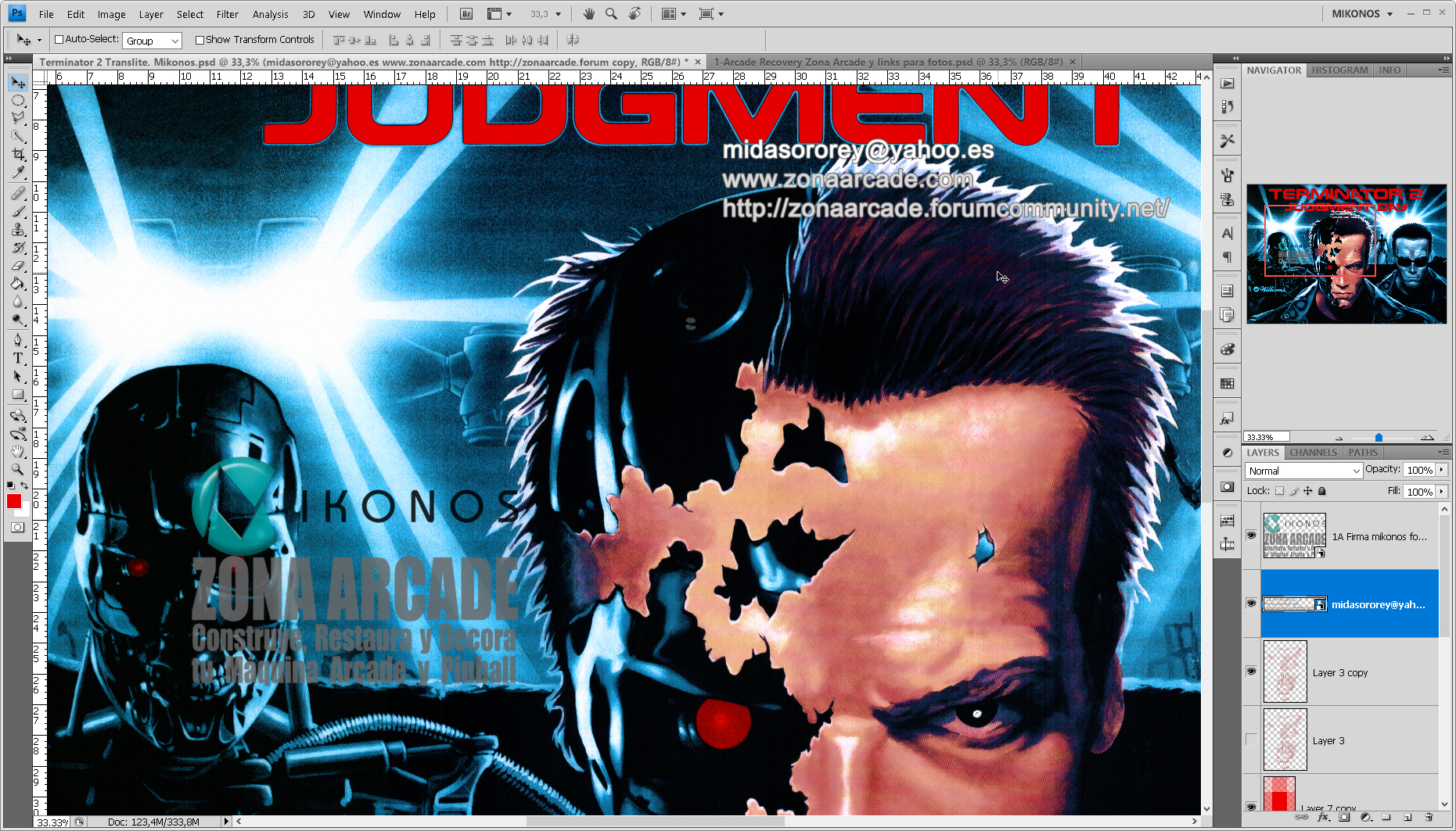 "TERMINATOR 2 TRANSLITE" for WILLIAMS PINBALL restored Zona Arcade ...