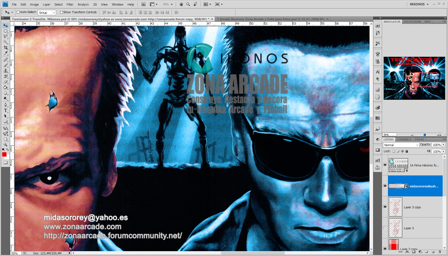 "TERMINATOR 2 TRANSLITE" for WILLIAMS PINBALL restored Zona Arcade ...