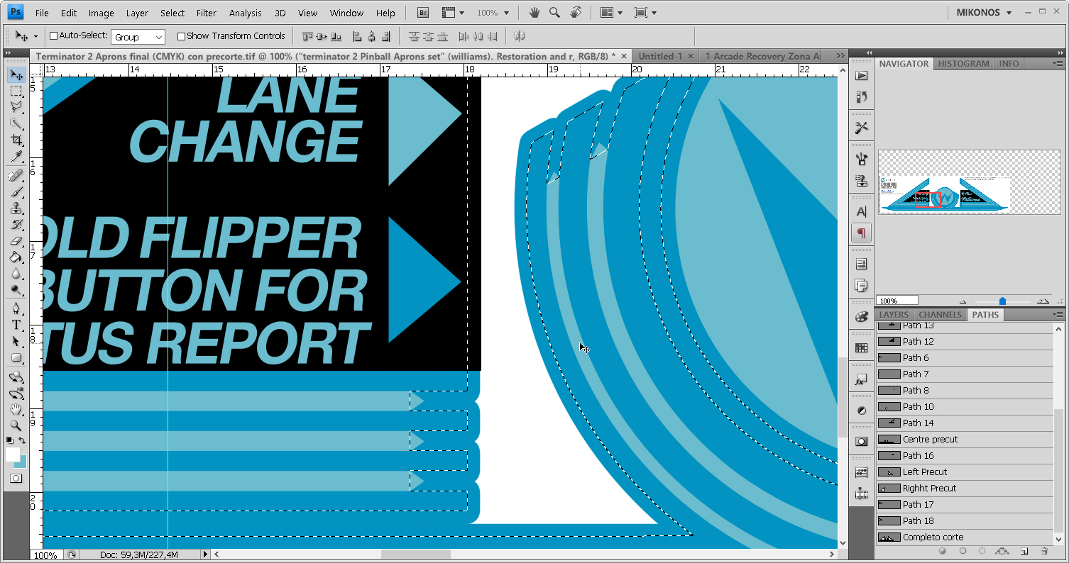 "TERMINATOR 2 COMPLETE PINBALL APRONS SET" (WILLIAMS) restored by Zona ...