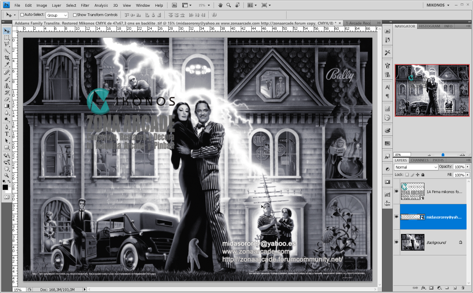 "The Addams Family Pinball Translite Custom Black & White Version" para ...