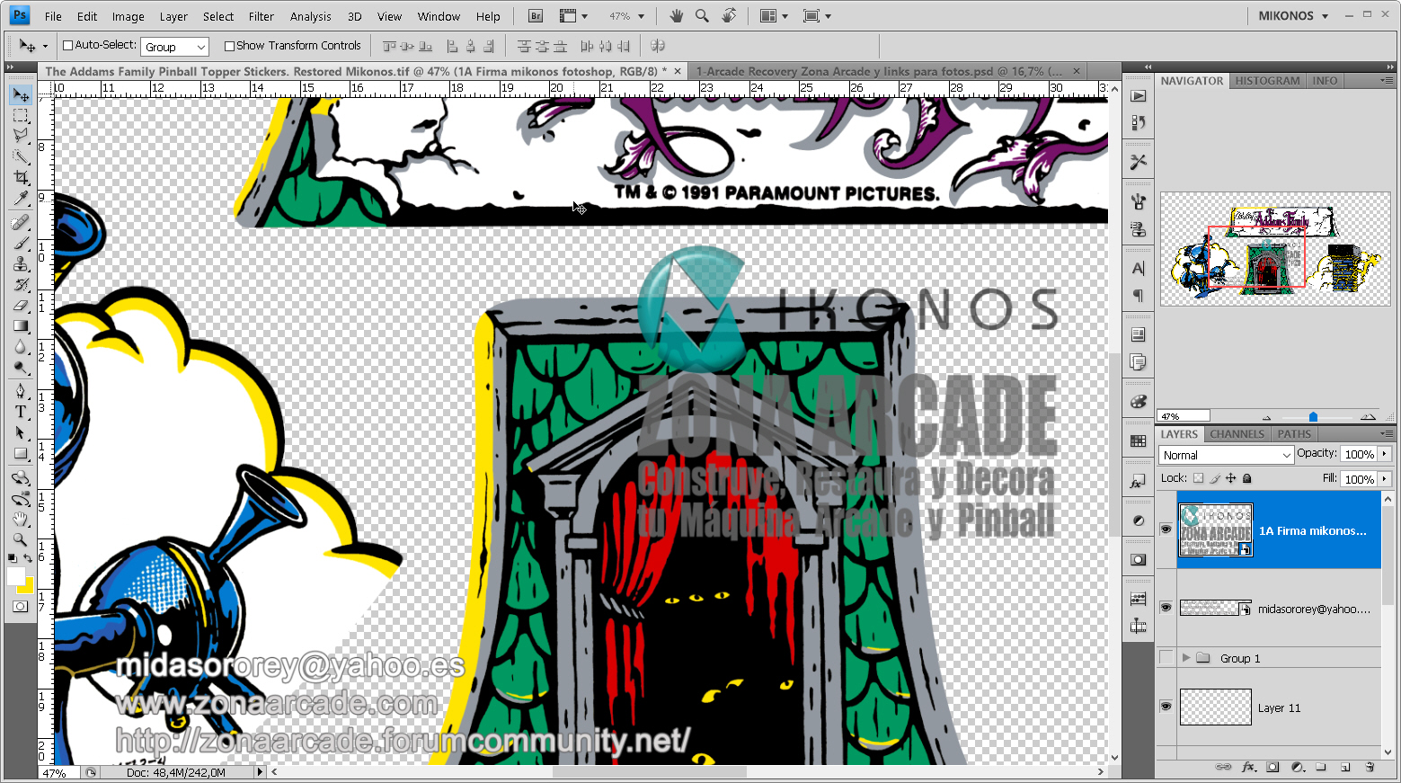 "THE ADDAMS FAMILY PINBALL TOPPER STICKERS" (BALLY) restored by Zona ...