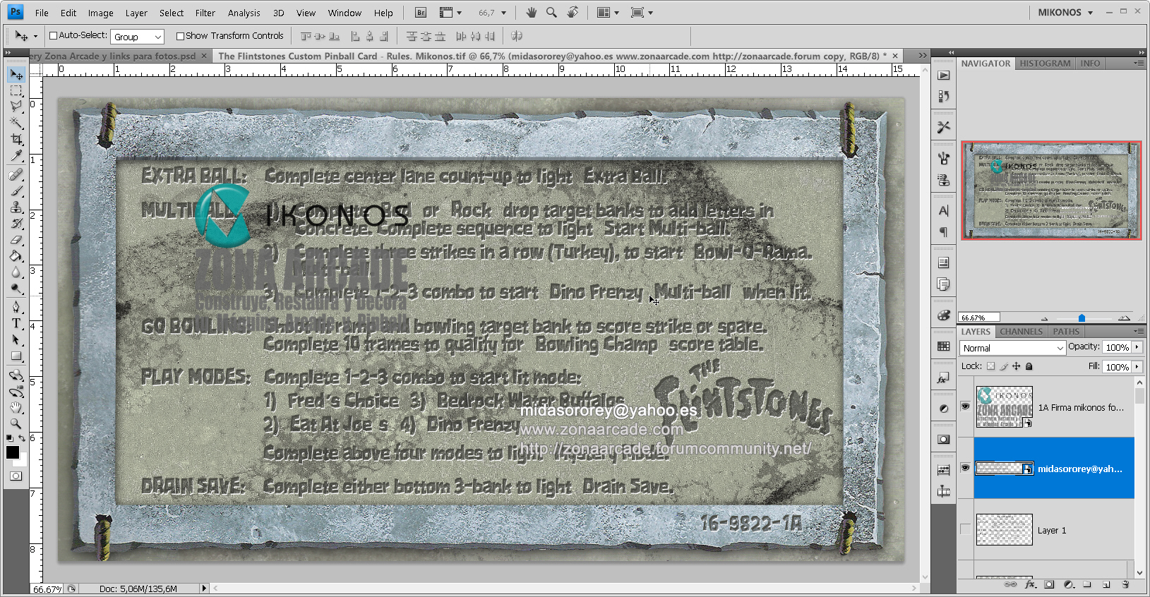 "The Flintstones Custom Pinball Cards" (WILLIAMS). Designed by Zona ...
