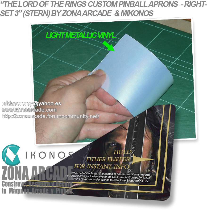 "The Lord of the Rings Custom Pinball Aprons Project - SET 3" (STERN ...