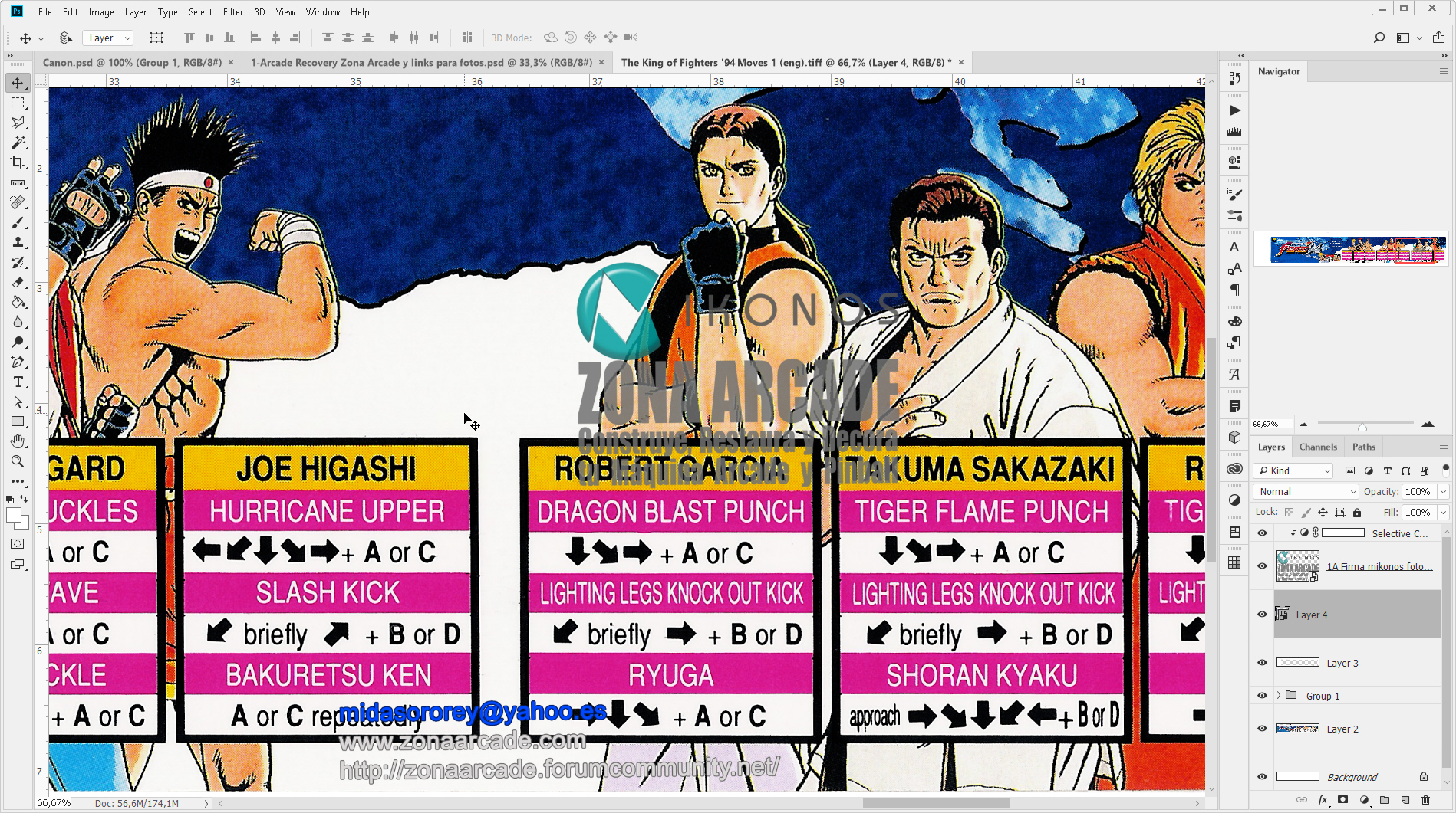 "THE KING OF FIGHTERS ´94 MOVE LIST STICKER 1" (SNK / NEO-GEO SYSTEM ...