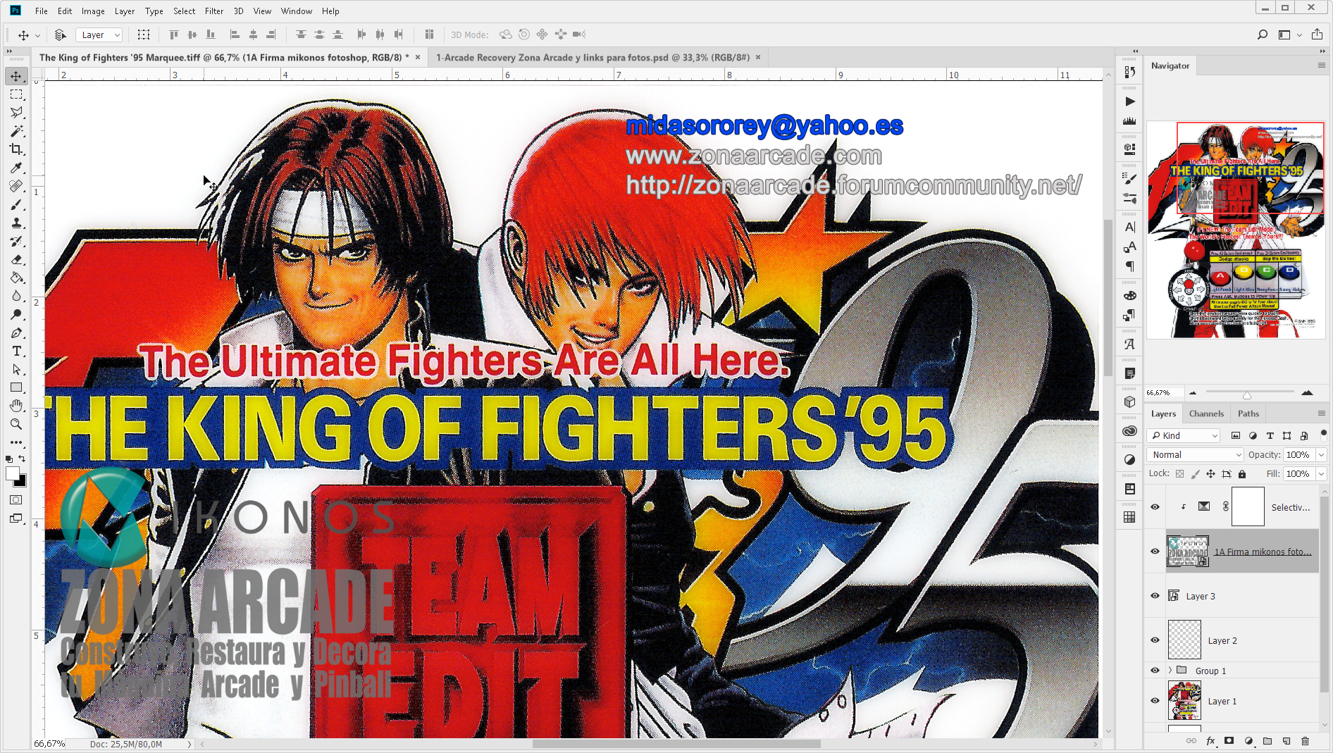 "THE KING OF FIGHTERS '95 MINI-MARQUEE" (SNK) eng. ver. arcade artwork ...
