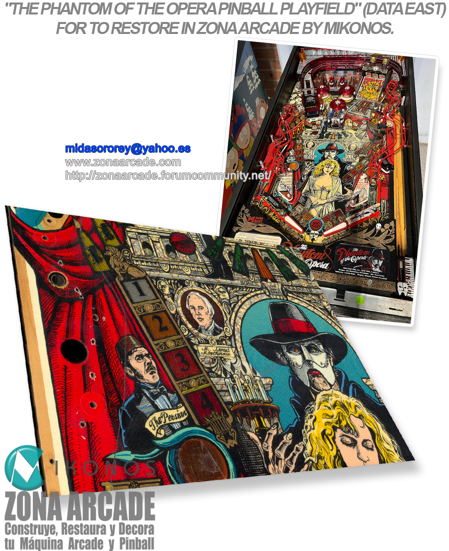 "THE PHANTOM OF THE OPERA PINBALL PLAYFIELD" (DATA EAST) scan files in ...