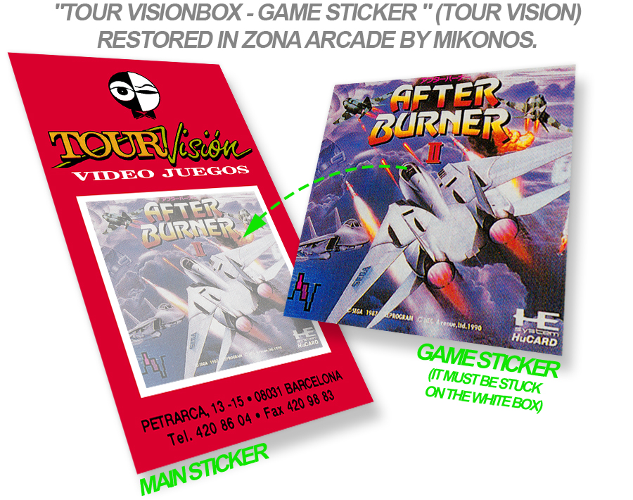 "TOUR VISION BOX STICKERS" (TOUR VISION) arcade artwork restored in ...