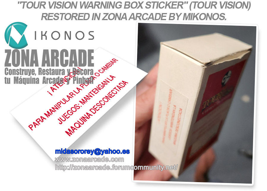 "TOUR VISION BOX STICKERS" (TOUR VISION) arcade artwork restored in ...