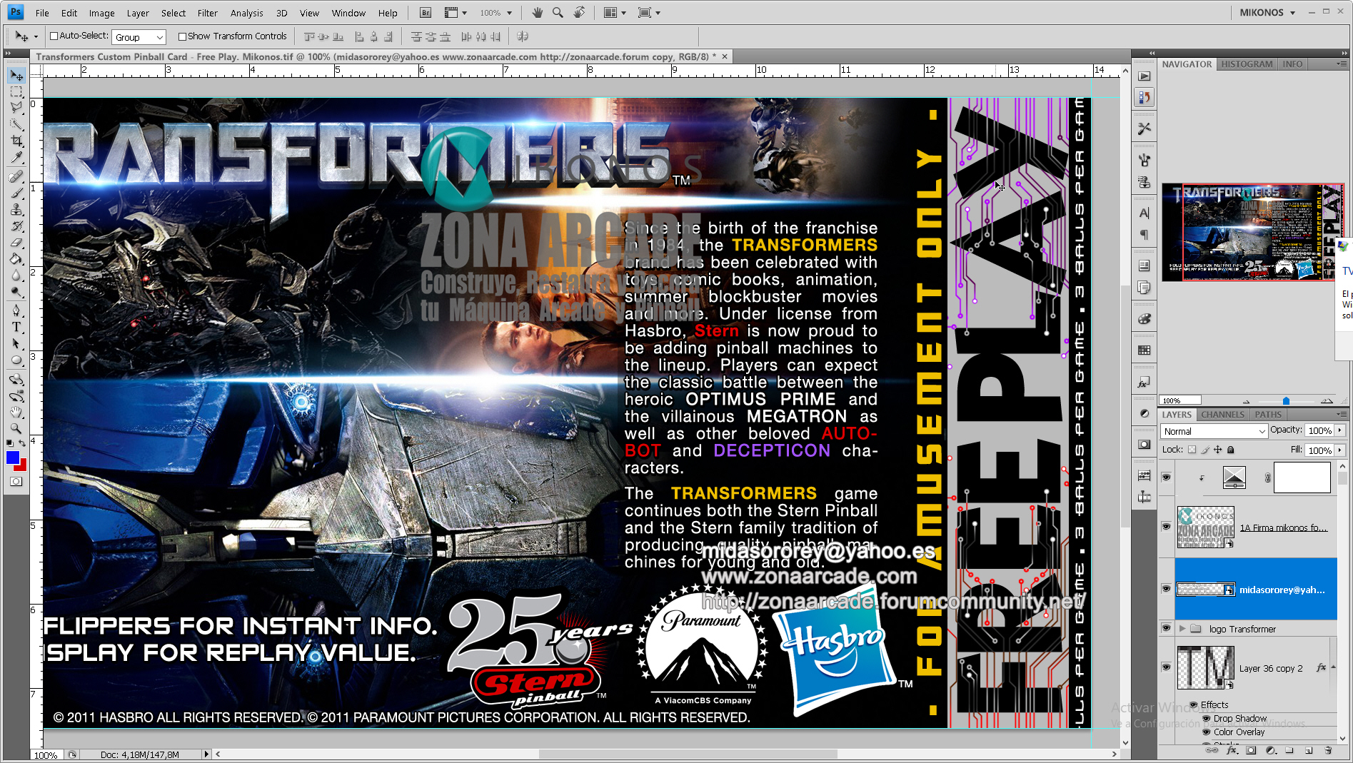 "Transformers Custom Pinball Cards" (STERN). Designed by Zona Arcade ...