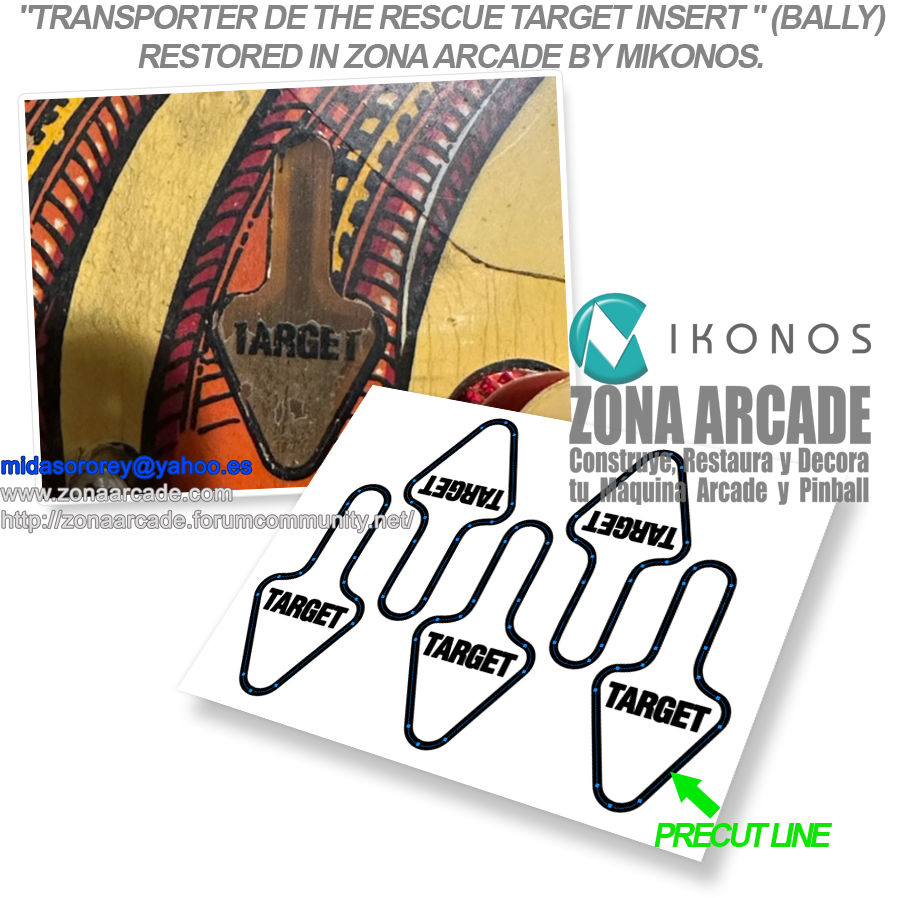 "TRANSPORTER THE RESCUE PINBALL TARGET INSERT" (BALLY) file restored ...