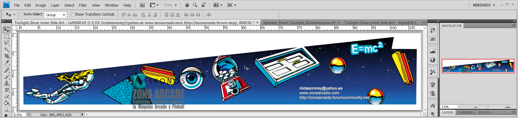 "Twilight Zone Pinball - Inner Side Arts". Custom Design by Zona Arcade ...