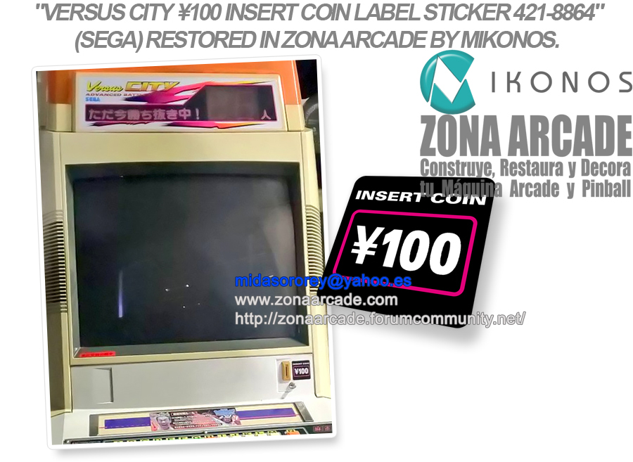 "VERSUS CITY ARCADE CABINET" (SEGA) All Artworks / Decals and Small ...