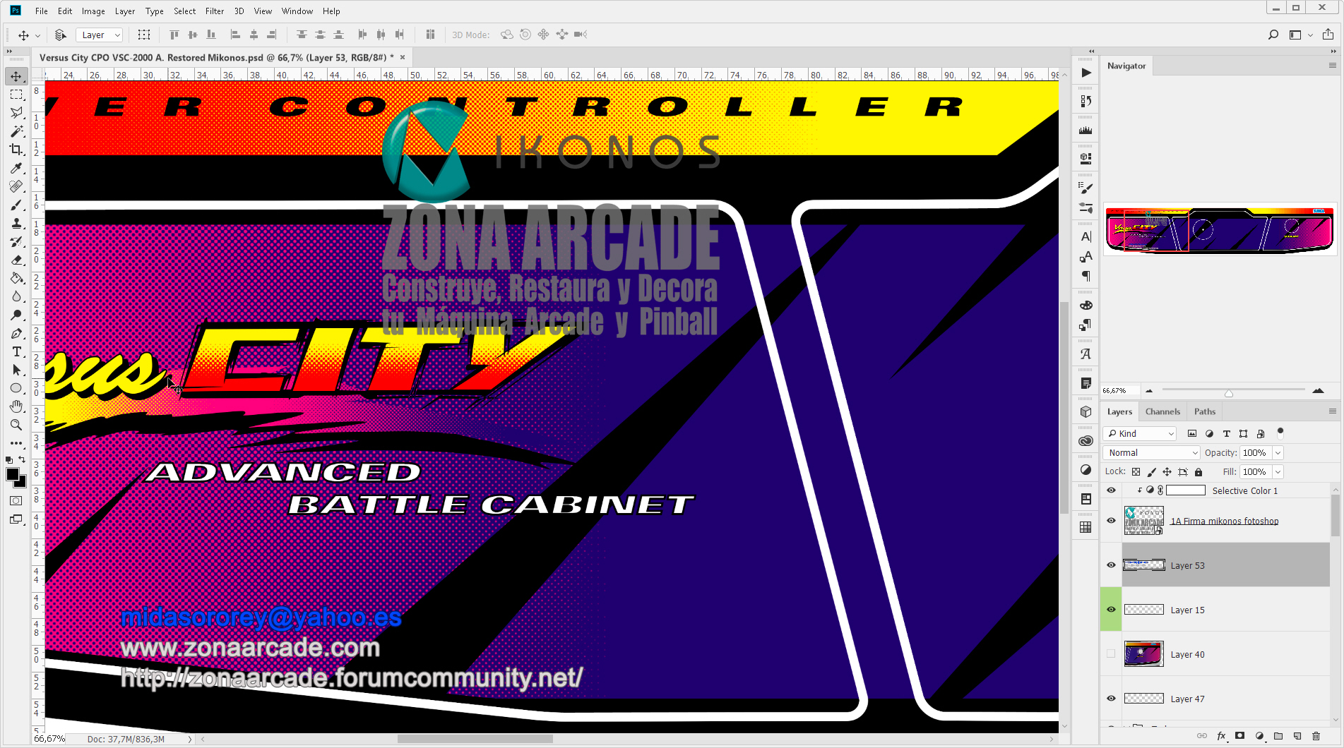 "VERSUS CITY CONTROL PANEL OVERLAY VSC-2001 - Type 1 & 2" (SEGA) arcade file restored by Zona ...