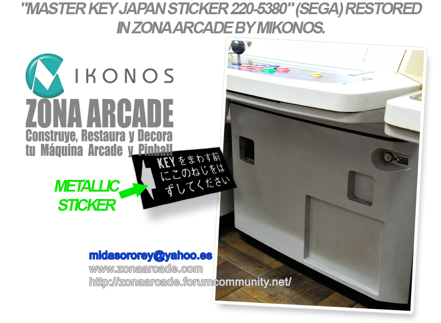 "VERSUS CITY ARCADE CABINET" (SEGA) All Artworks / Decals and Small ...