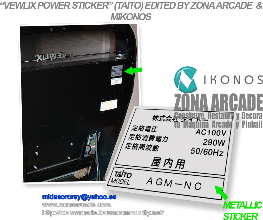"VEWLIX POWER DESCRIPTION METALLIC STICKER” (TAITO) edited by Zona ...