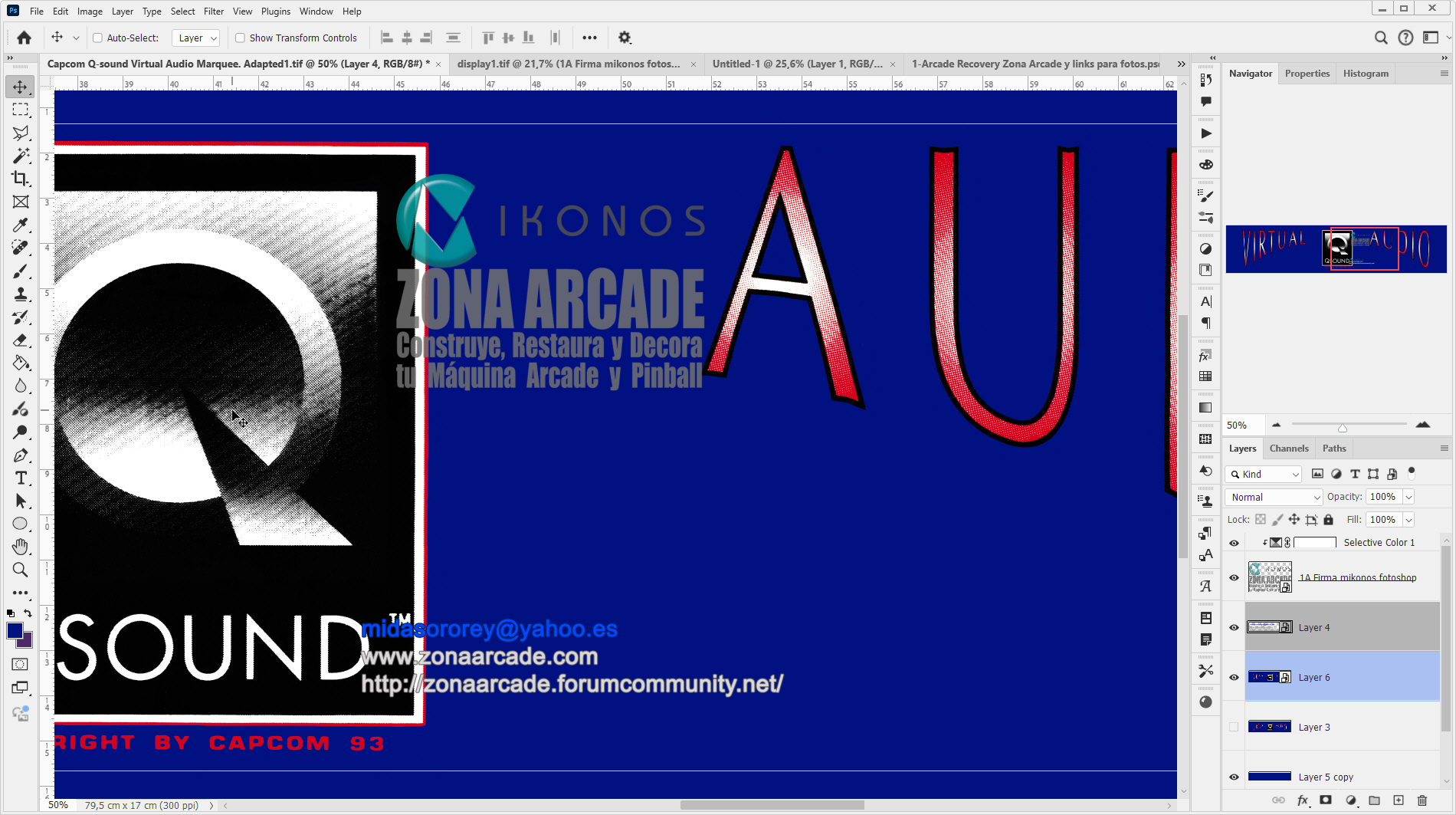 "Virtual Audio Q Sound Capcom Generic Marquee" (CAPCOM) arcade artwork file adapted for ...