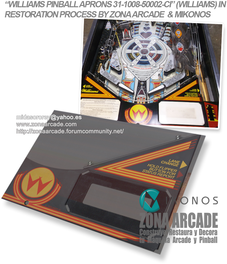 We got "WILLIAMS PINBALL APRONS MODEL 31-1008-50002-CI " (WILLIAMS ...