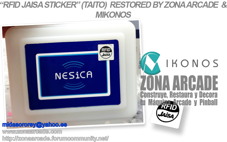 "Nesica Logo Sticker" (TAITO) for Memory Reader Card and Control Panel ...
