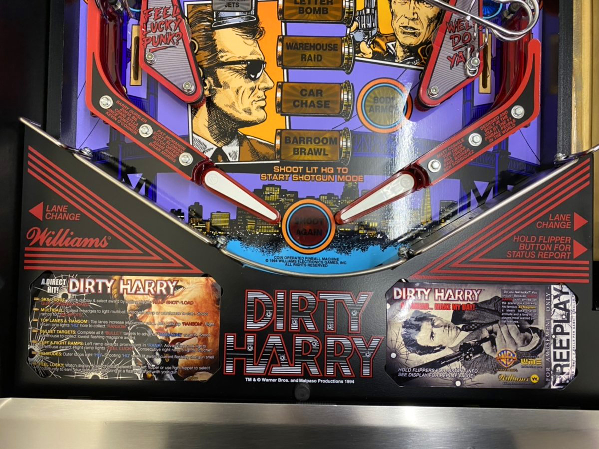 "Dirty Harry Custom Pinball Cards" (WILLIAMS). Designed by Zona Arcade ...